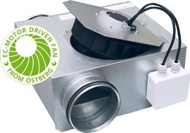 Östberg LPKB 125 C1 EC 140 l/s Kanalfläkt - Luftbutiken.se